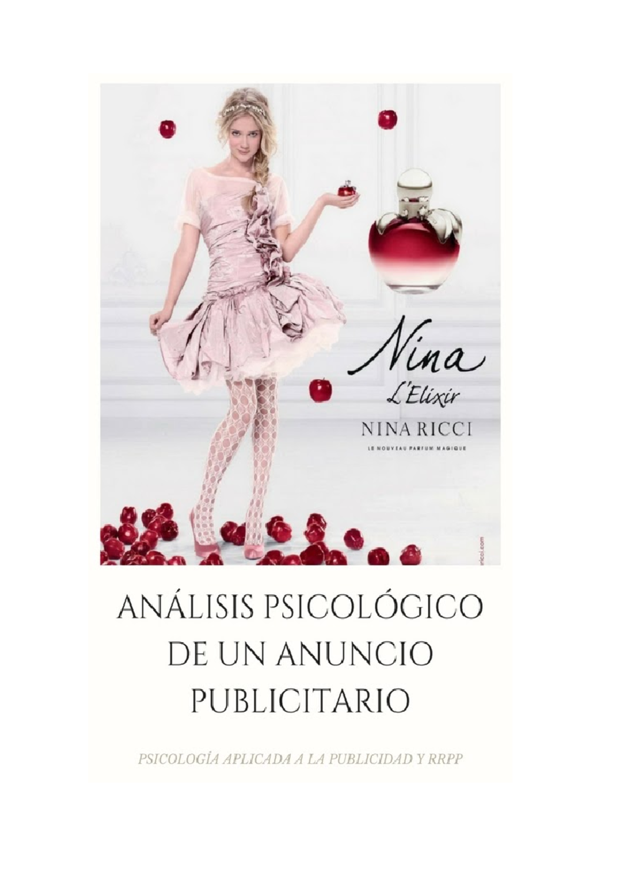 Análisis de un anuncio publicitario - ÍNDICE 1: ANÁLISIS DESCRIPTIVO ...