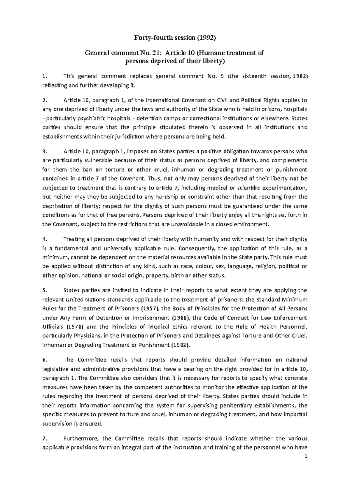 International Covenant on Civil and Political Rights - Forty-fourth ...