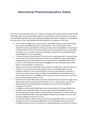 Pharmacokinetic variability Notes - Pharmacokinetic variability Notes ...