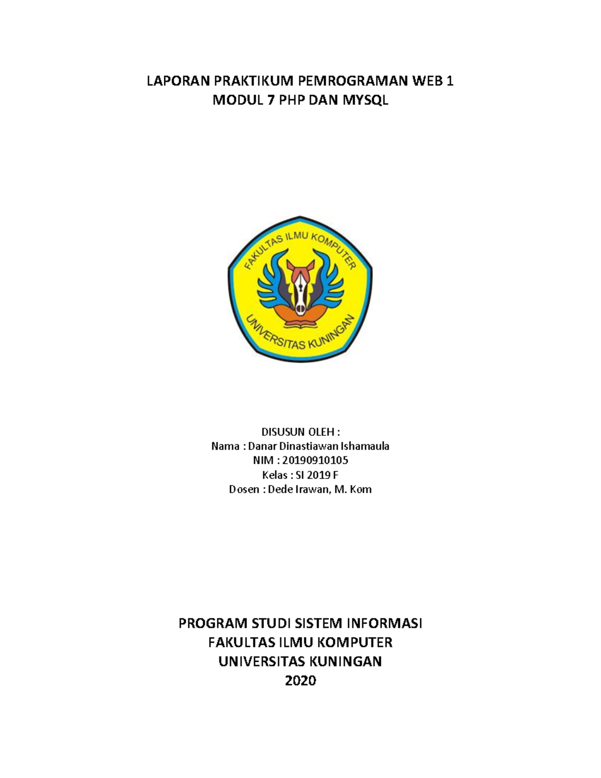 Laporan Praktikum Pemrograman Web 1 Modul 7 - LAPORAN PRAKTIKUM PEMROGRAMAN WEB 1 MODUL 7 PHP ...