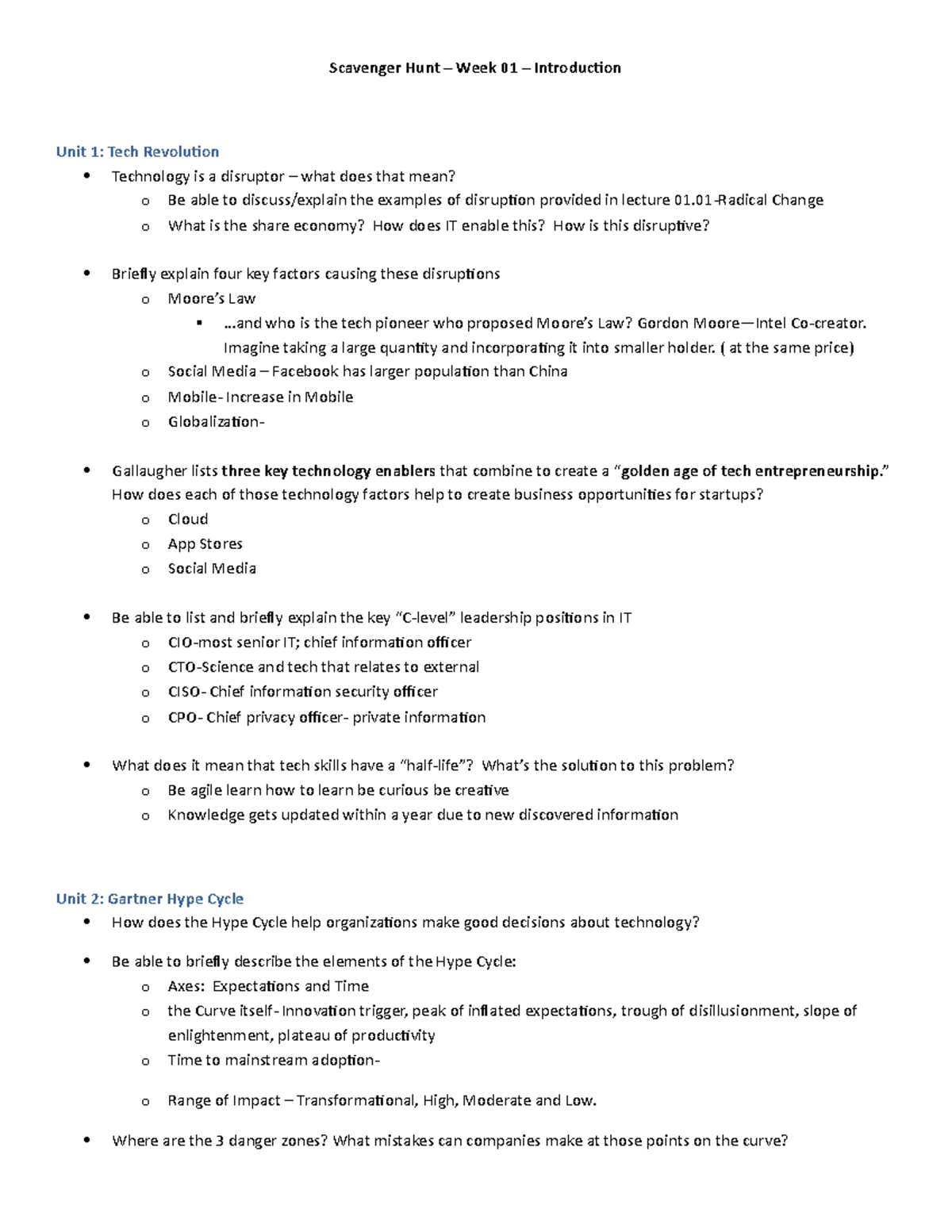 Scavenger Hunt 01-Introduction - Scavenger Hunt – Week 01 ...