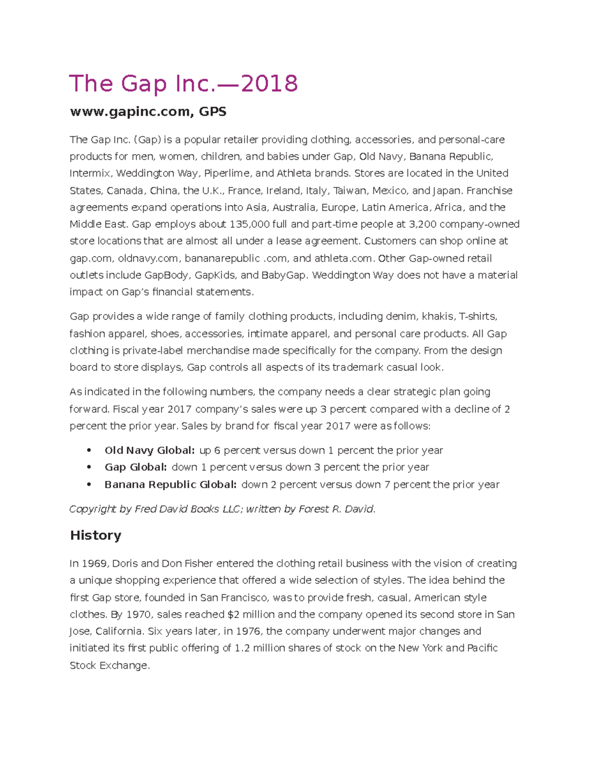 The-Gap - The-Gap - The Gap Inc.— gapinc, GPS The Gap Inc. (Gap) is a popular retailer providing ...