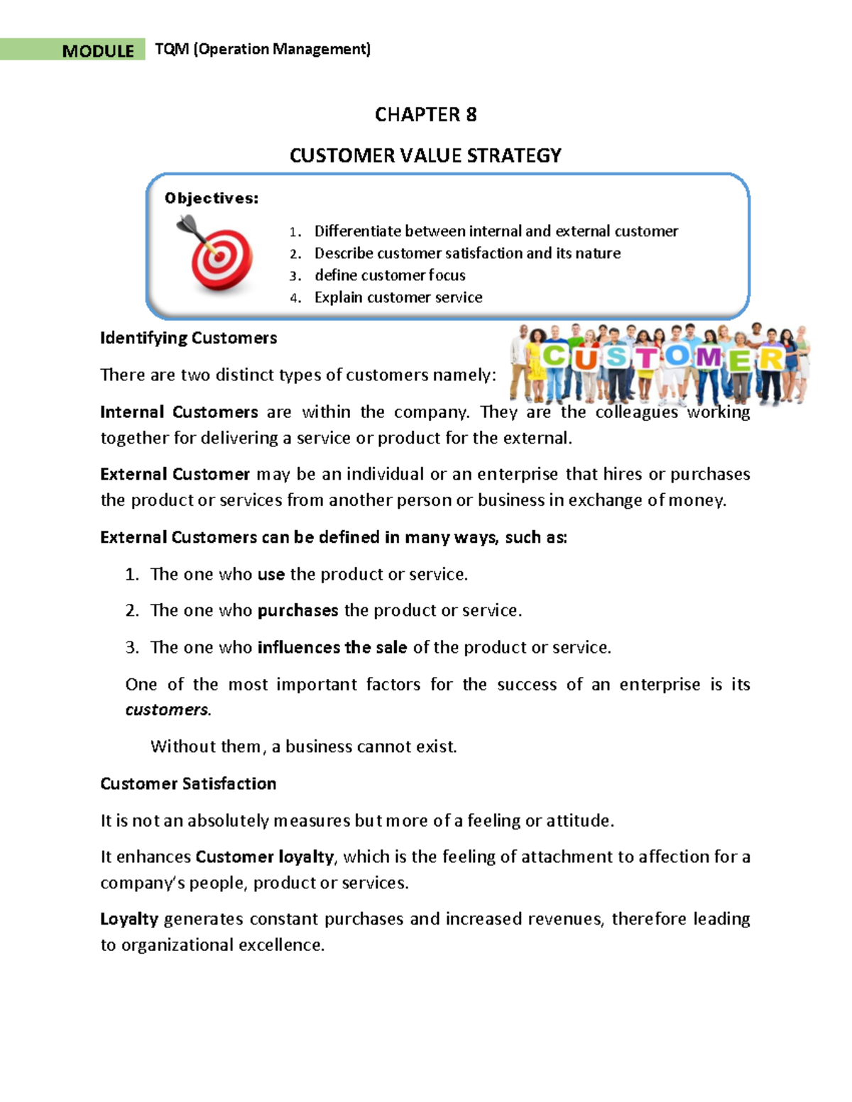 587334093-Chapter-8-Customer-Value-Strategy - CHAPTER 8 CUSTOMER VALUE STRATEGY Identifying ...