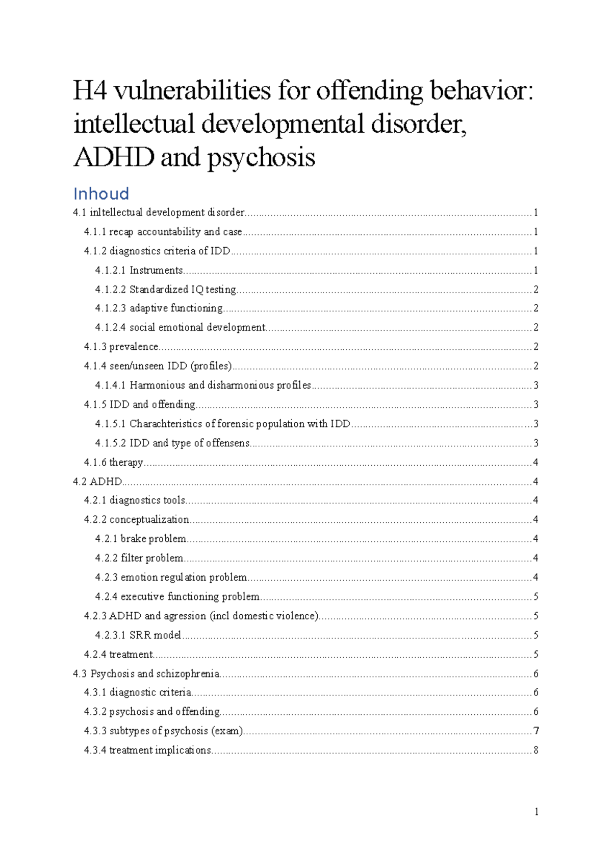 H4 Vulnerabilities for offending behavior - - Studocu