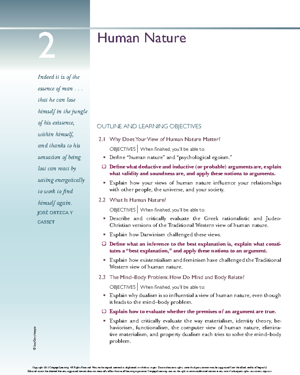 01 Human Nature Velasquez - OUTLINE AND LEARNING OBJECTIVES ####### 2 ...