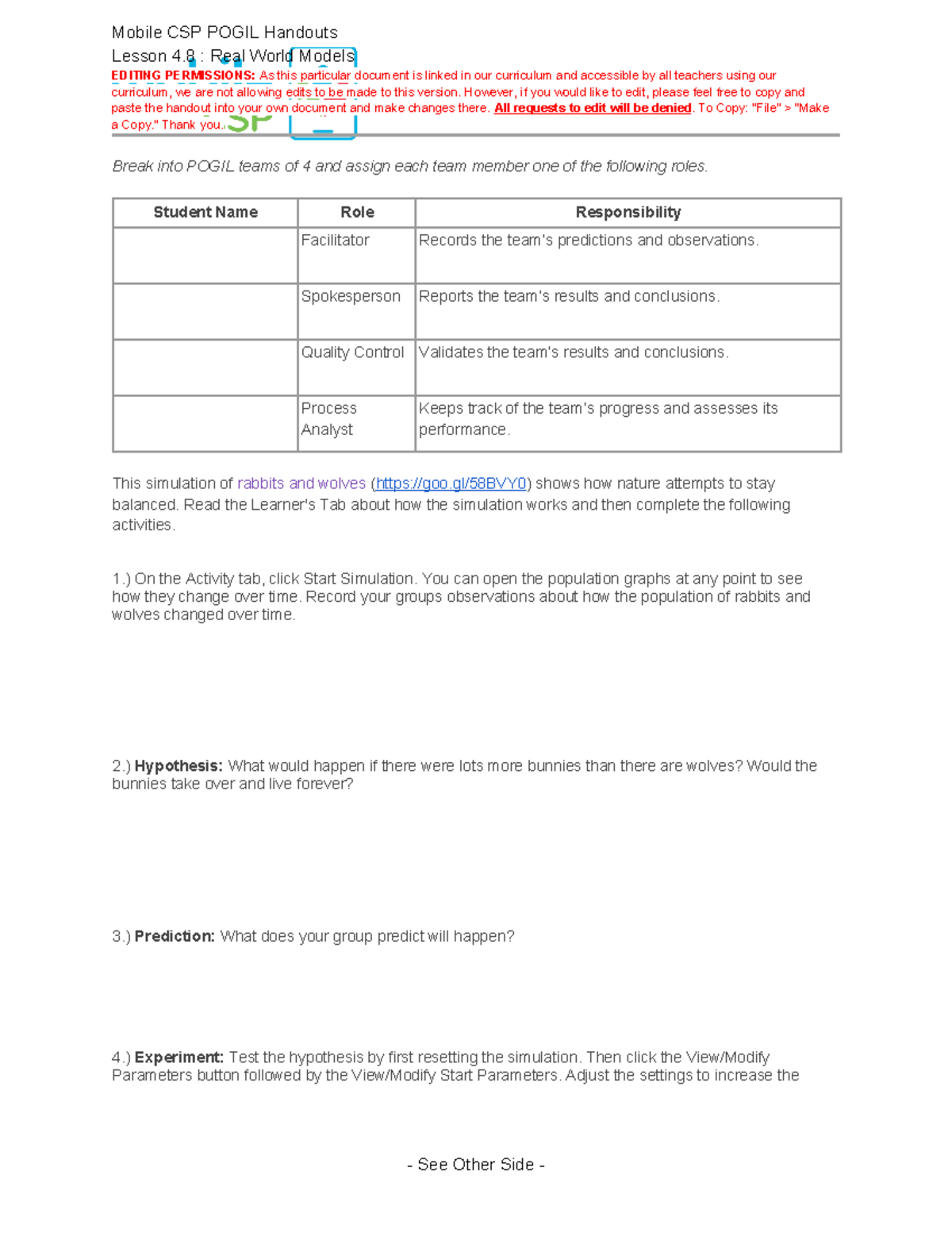 Lesson 4 - 4.08 handout - Mobile CSP POGIL Handouts Lesson 4 : Real ...