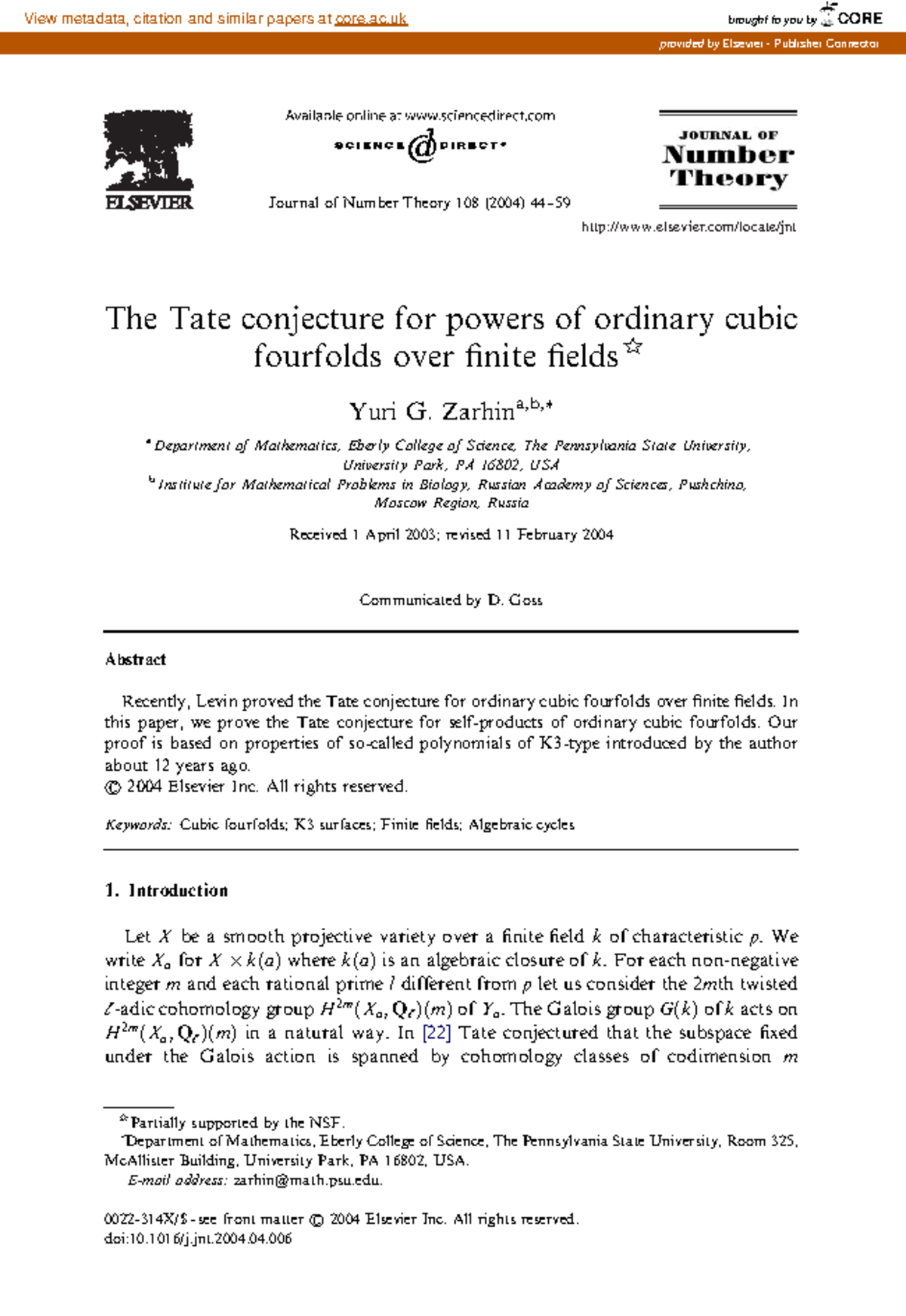 82416009 - Cours - elsevier/locate/jnt Journal of Number Theory 108 ...