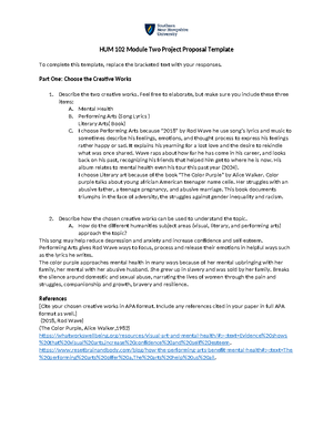 Mod1 Short Answer - 1 Module 1: Short answers HUM 102: Self, Society ...