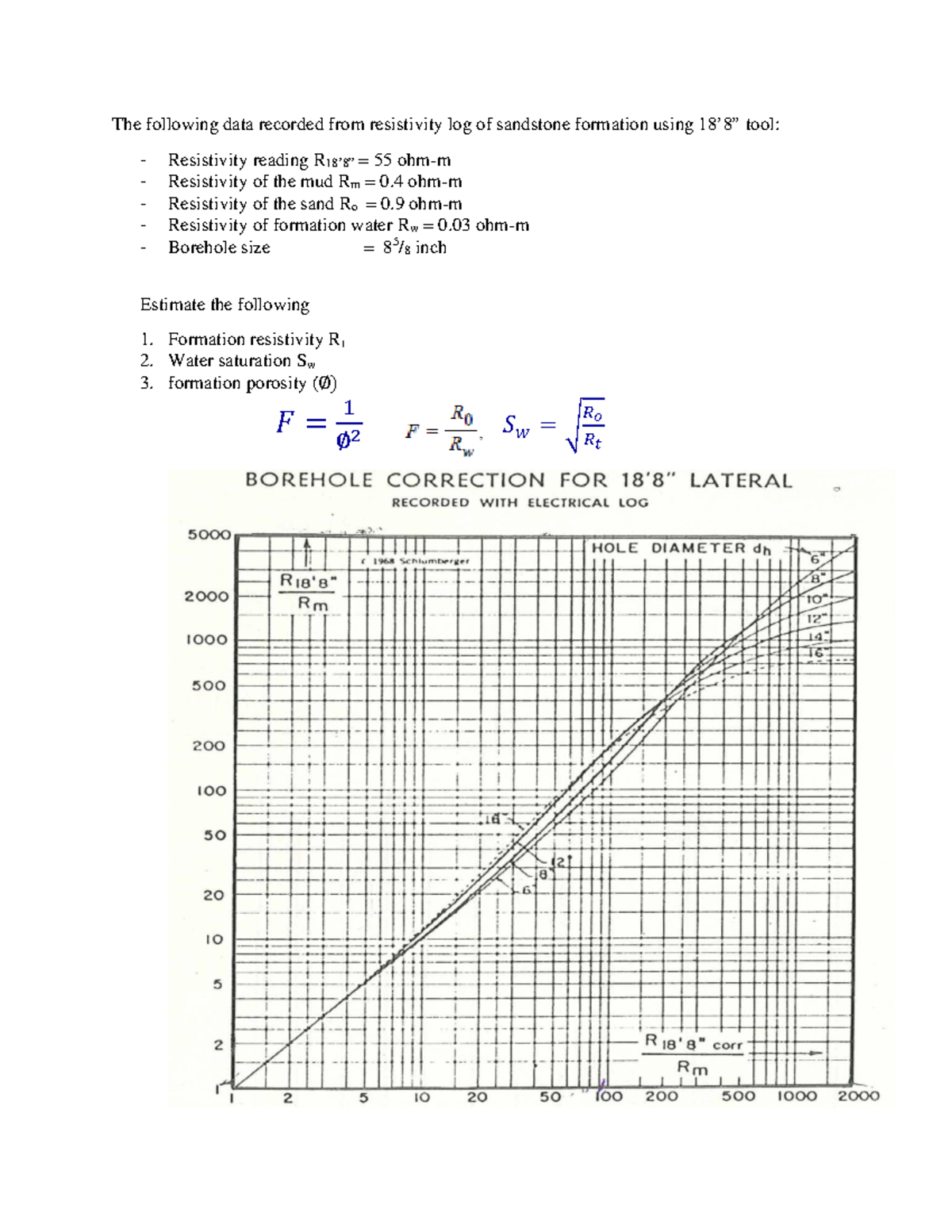 Example calculation - Resistivity - The following data recorded from ...