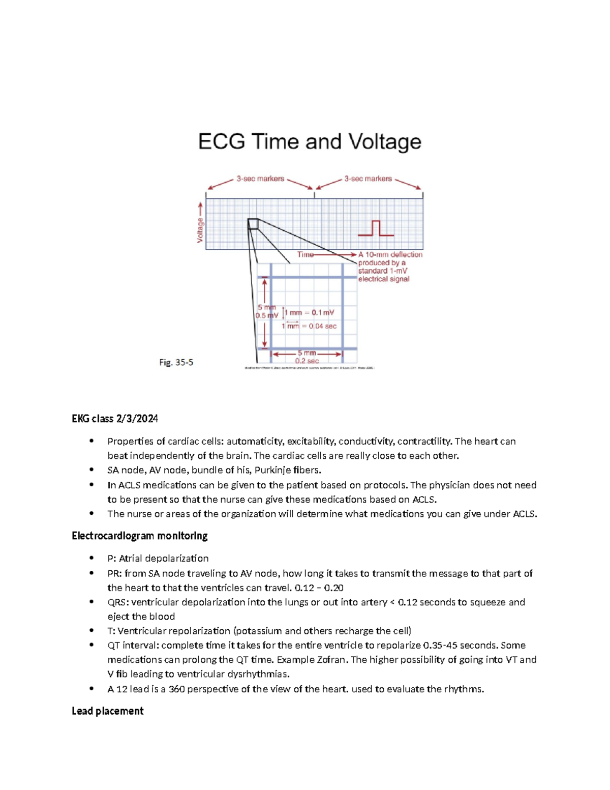 EKG rhythms and interventions - EKG class 2/3/ Properties of cardiac ...