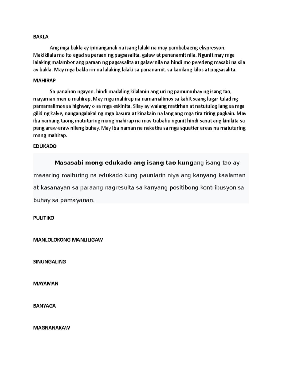 Bakla - jkaskfnsjkafks - BAKLA Ang mga bakla ay ipinanganak na isang ...