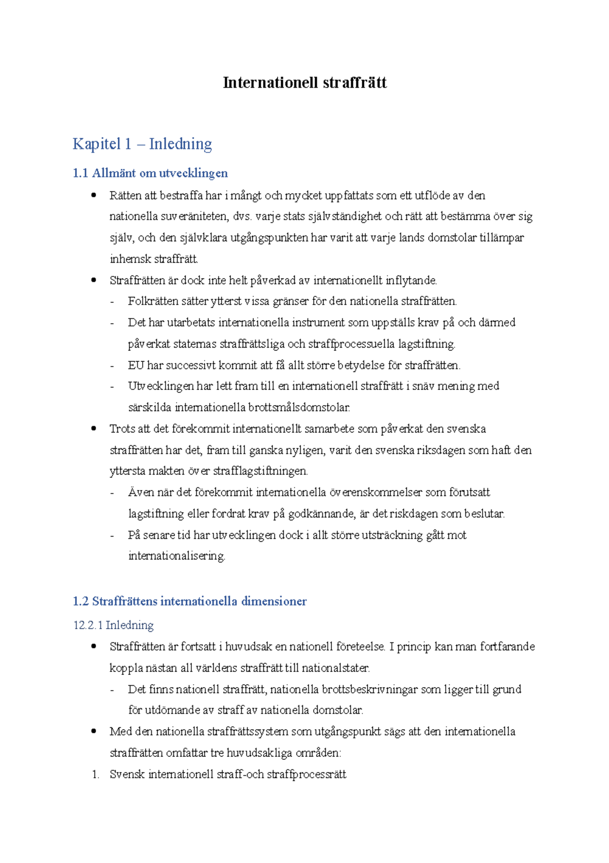 Internationell straffrätt BOK - Internationell straffrätt Kapitel 1 ...