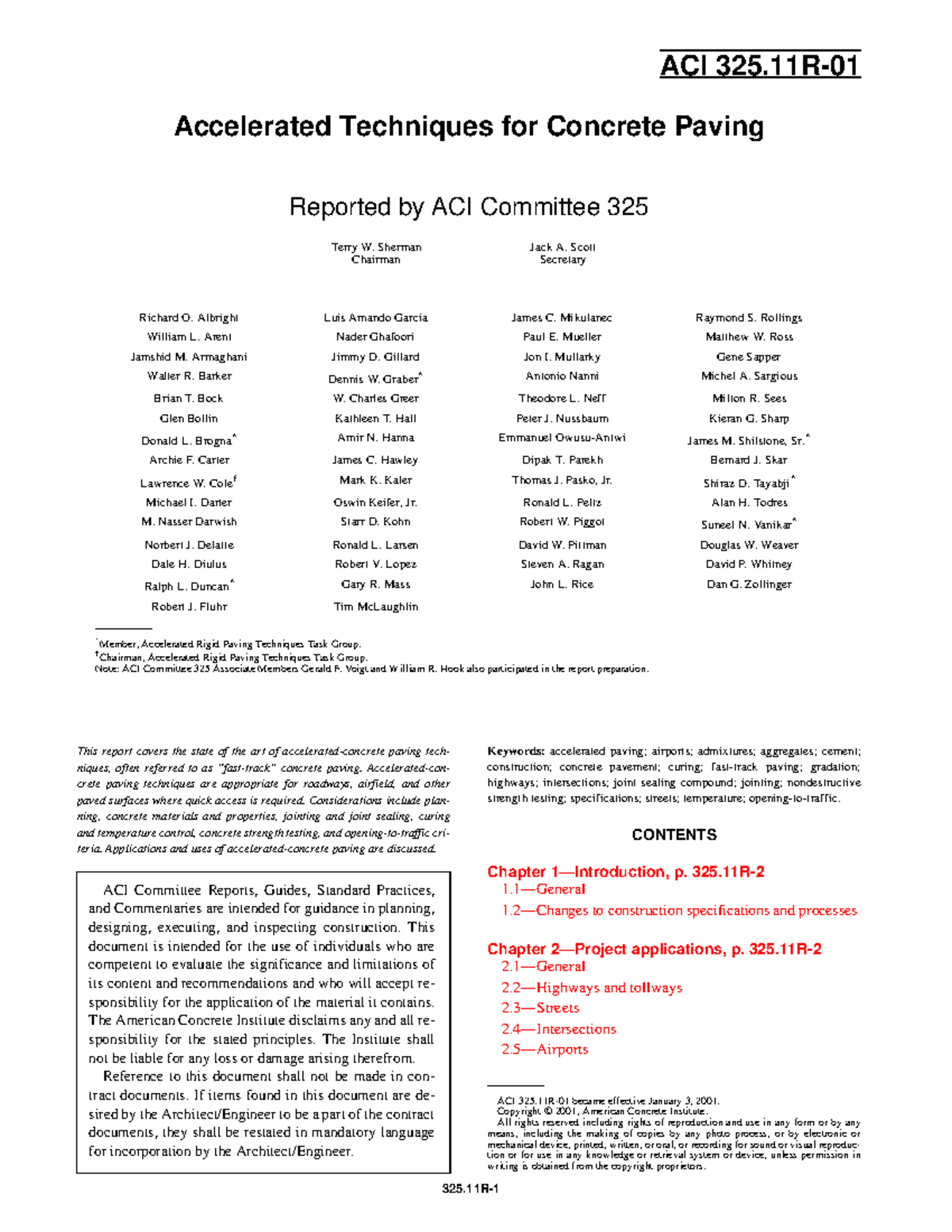 ACI Committee 325 - ACI 325.11R-01 - Accelerated Techniques for ...