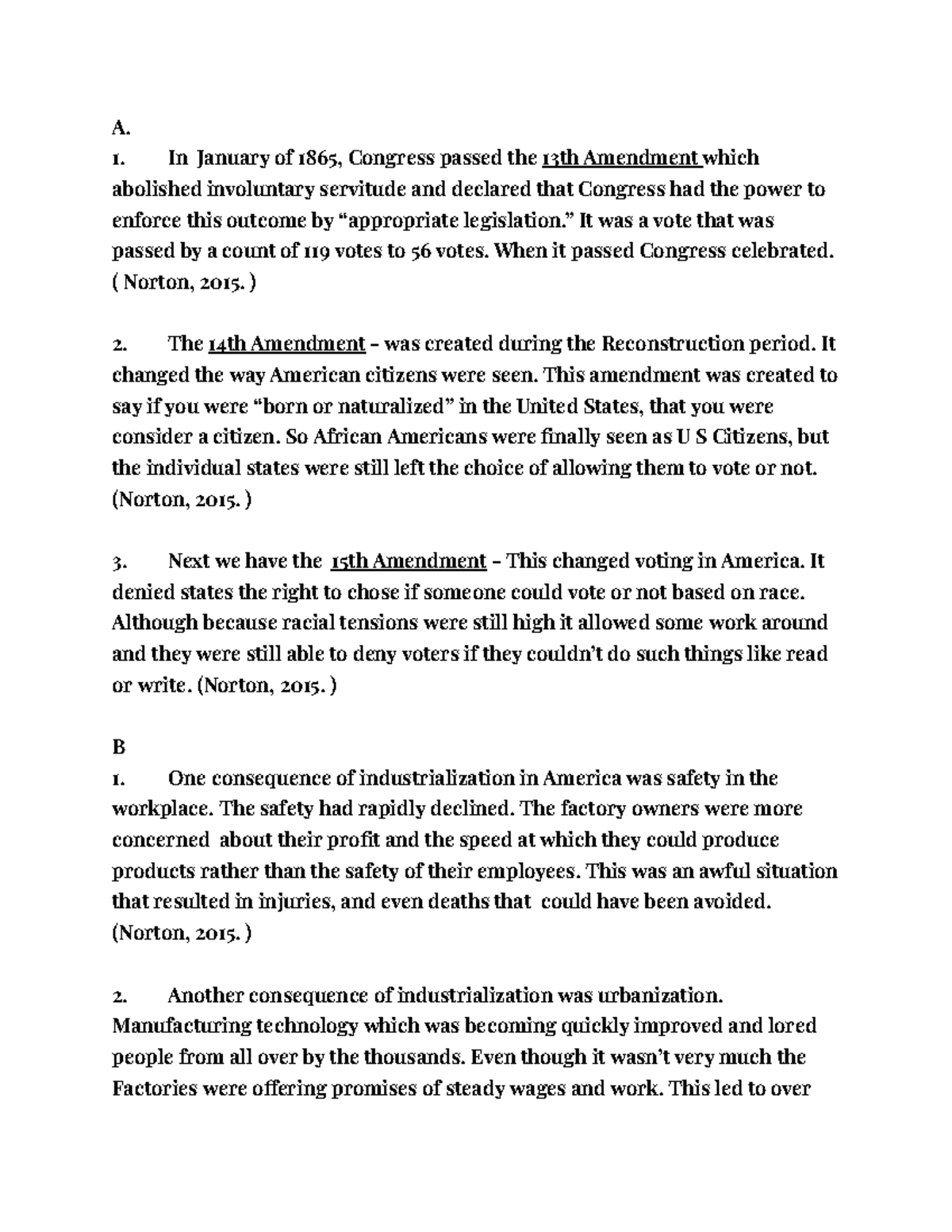 C121 Task 3 (10) - ???? - A. In January of 1865, Congress passed the ...