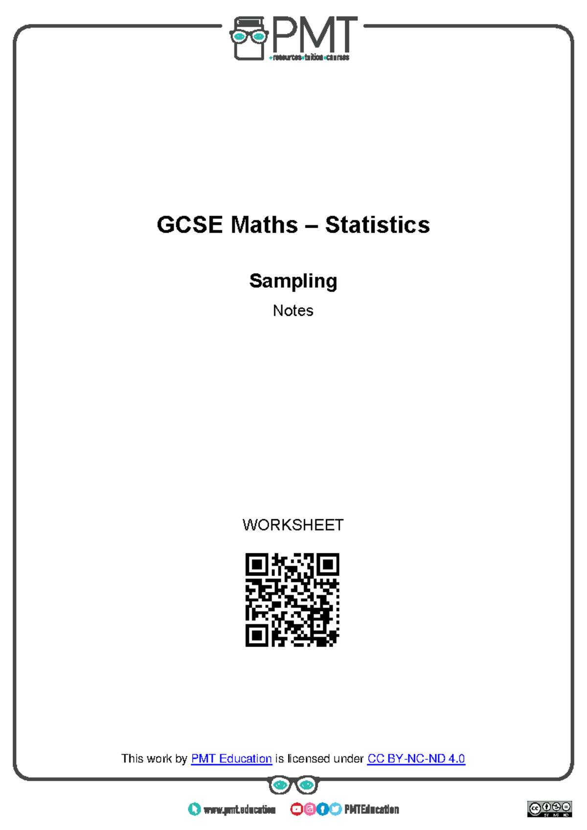 Sampling - bit/pmt-edu-cc bit/pmt-cc GCSE Maths – Statistics Sampling ...
