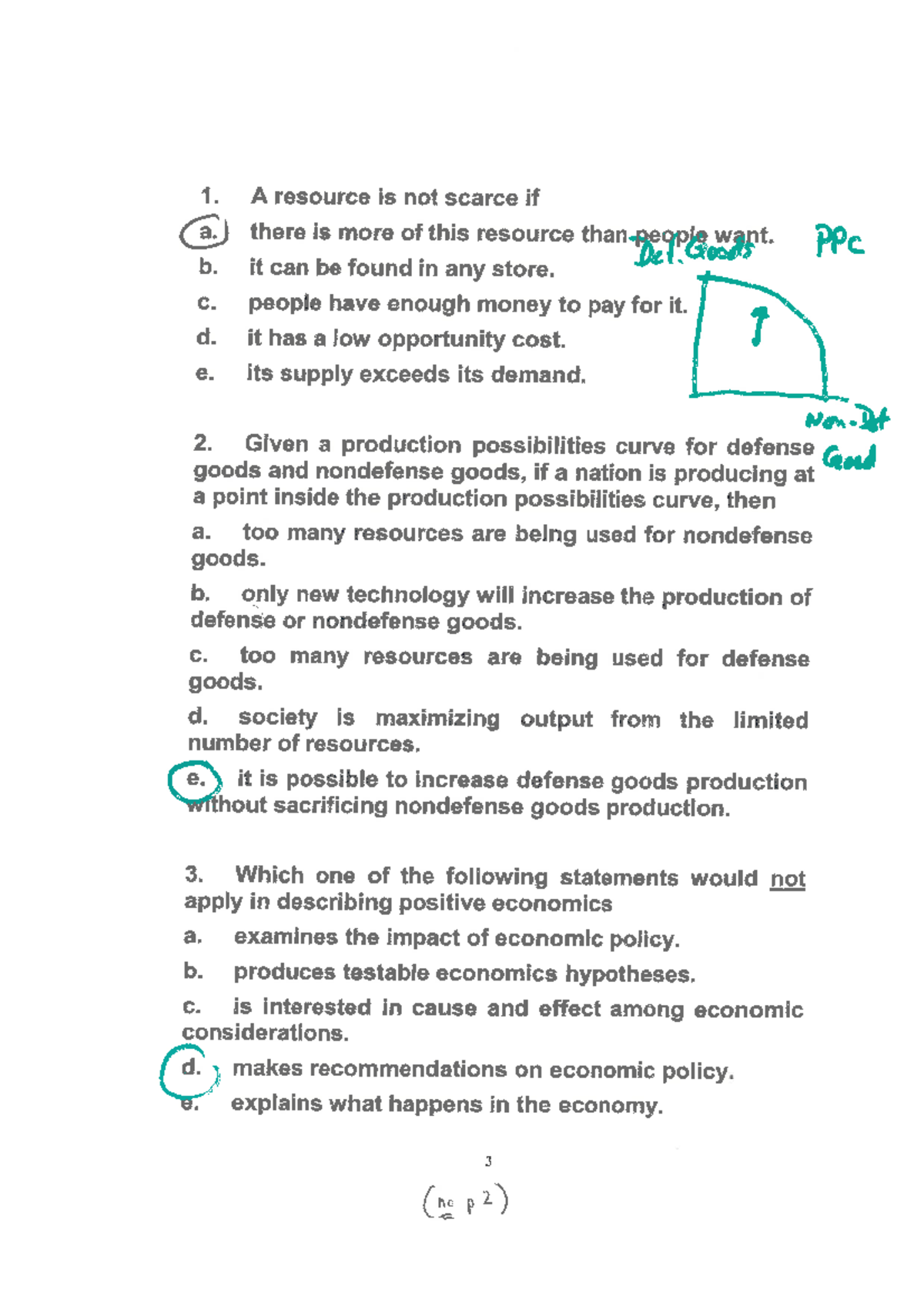 Exam 6 June 2017, answers - ECON1101 - Studocu