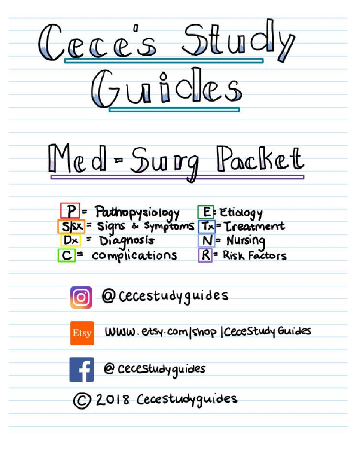 Med-Surg Packet - Study Notes - Reproduction or redistribution of these ...