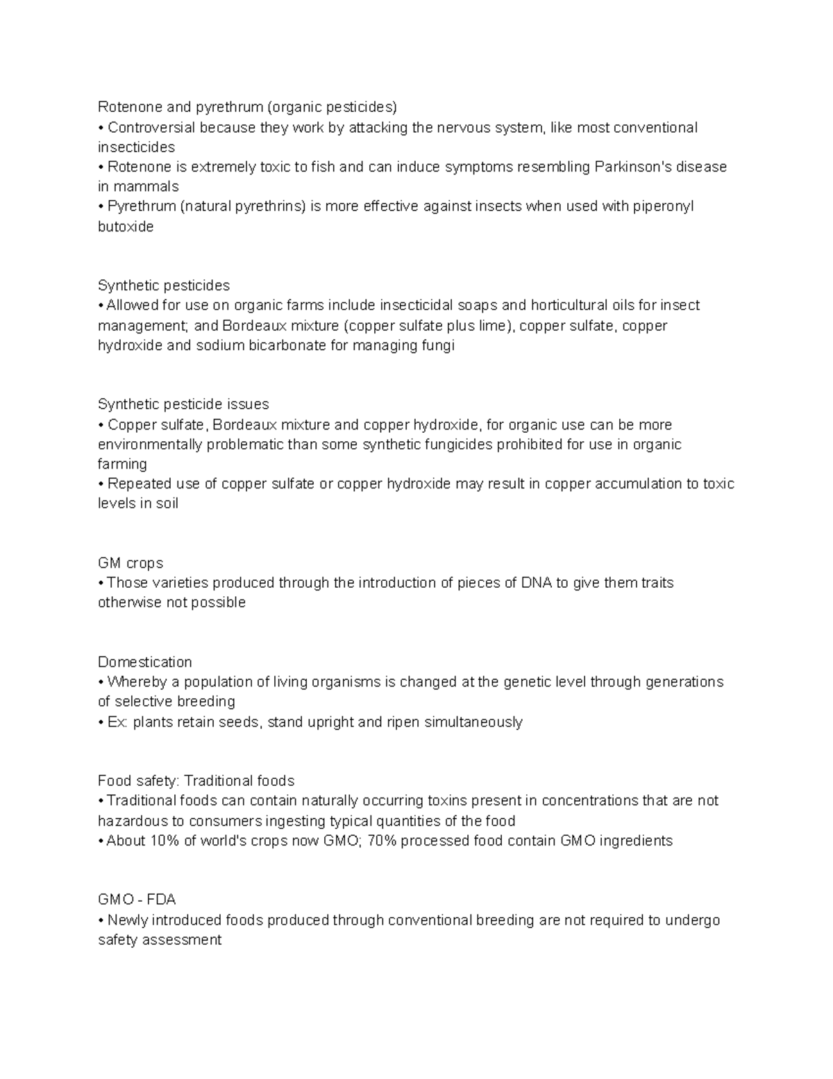 What is food science Notes 4 - Rotenone and pyrethrum (organic ...
