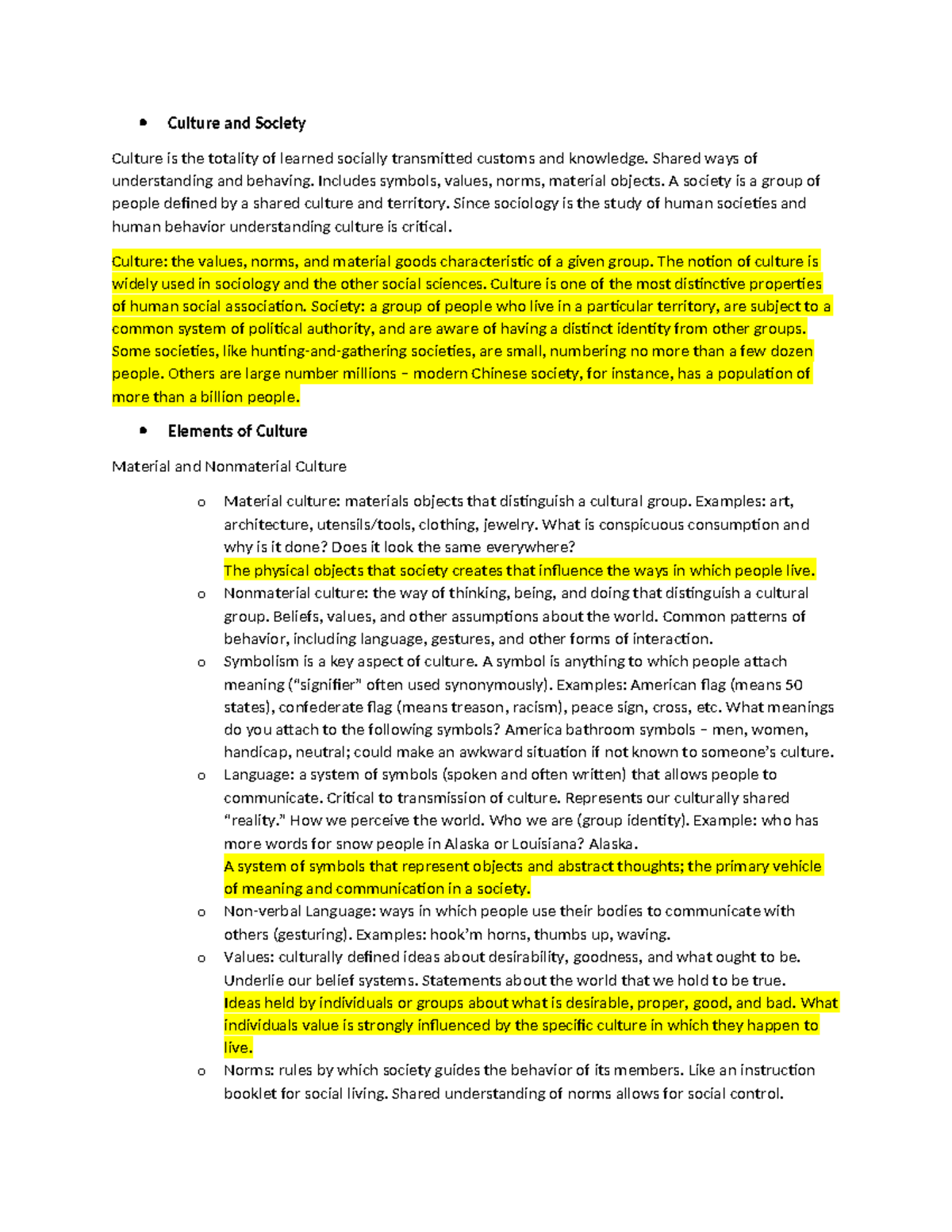 Chapter 2 - Culture and Society Culture is the totality of learned ...