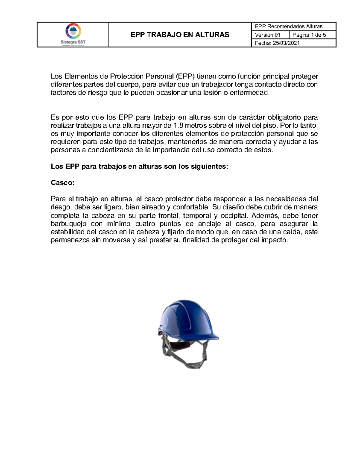 EPP Alturas - Información relacionada el proceso de seguridad y salud ...