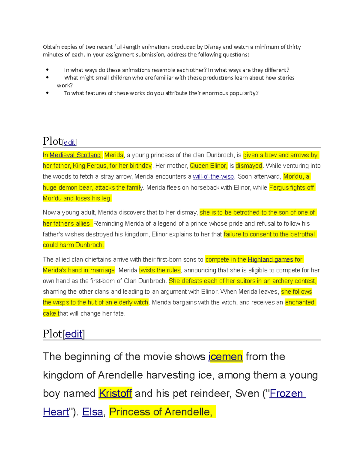 Unit 7 Essay - Children Communication Studies - Obtain copies of two ...