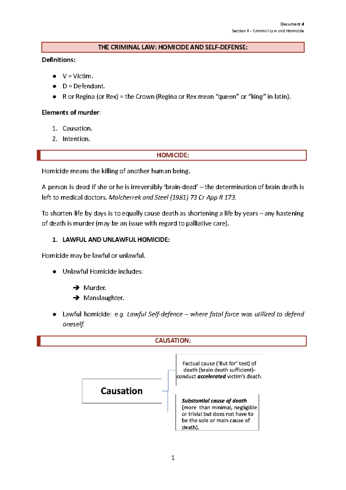 Common Law - Section 2 (criminal law and homicide) - THE CRIMINAL LAW ...