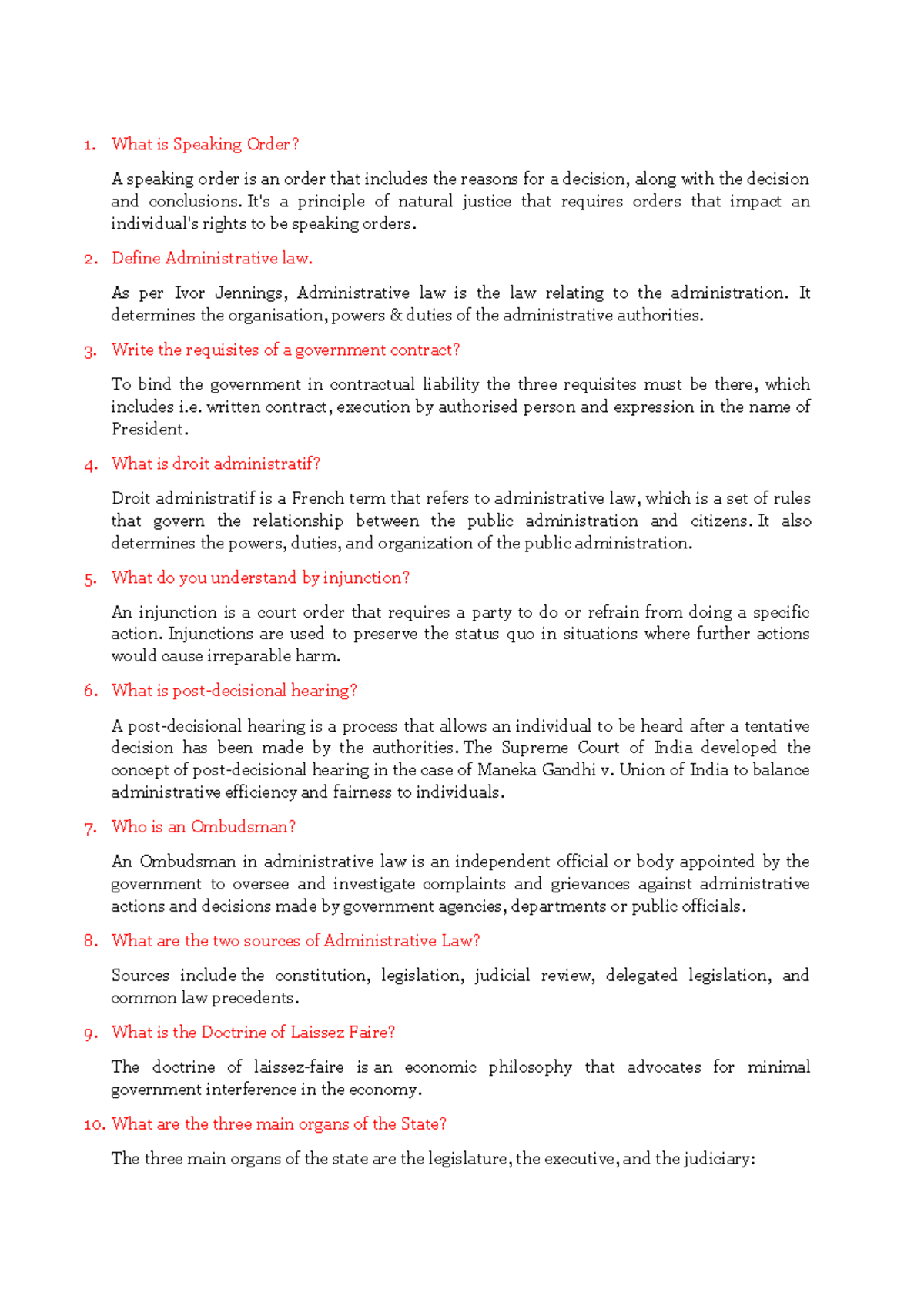 2 markers - notes - What is Speaking Order? A speaking order is an ...
