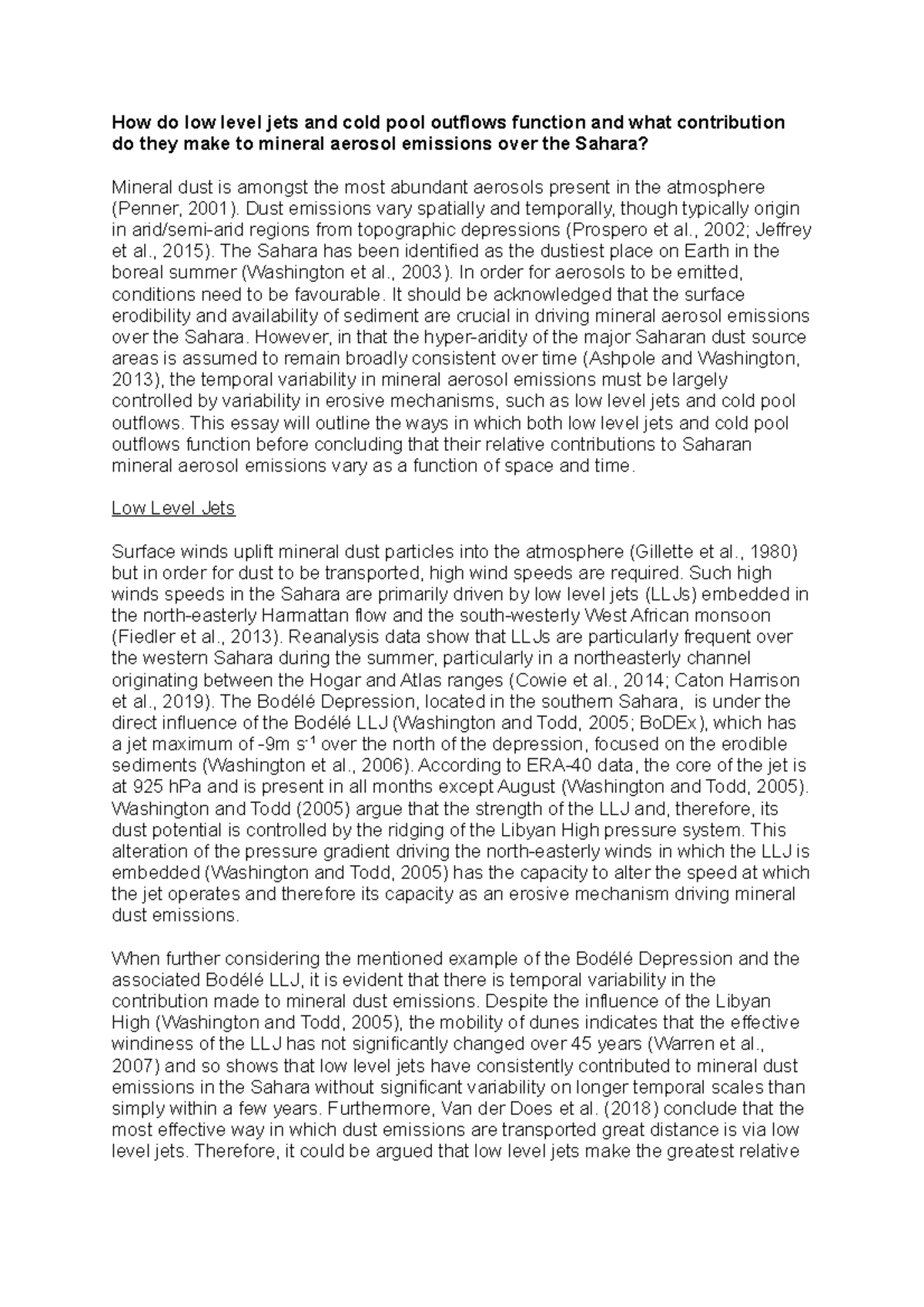 CCV Essays - How do low level jets and cold pool outflows function and ...