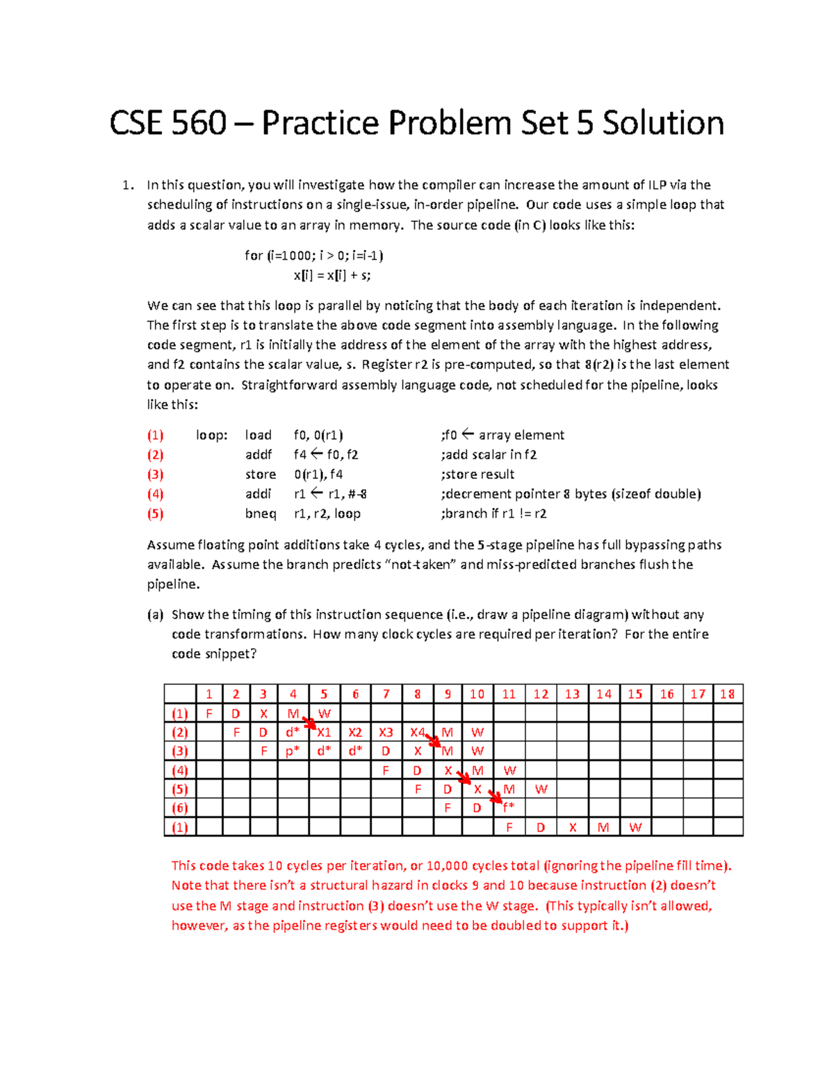 CSE560 2017-2018 Problem Set 5 - Solutions - CSE 560 – Practice Problem ...