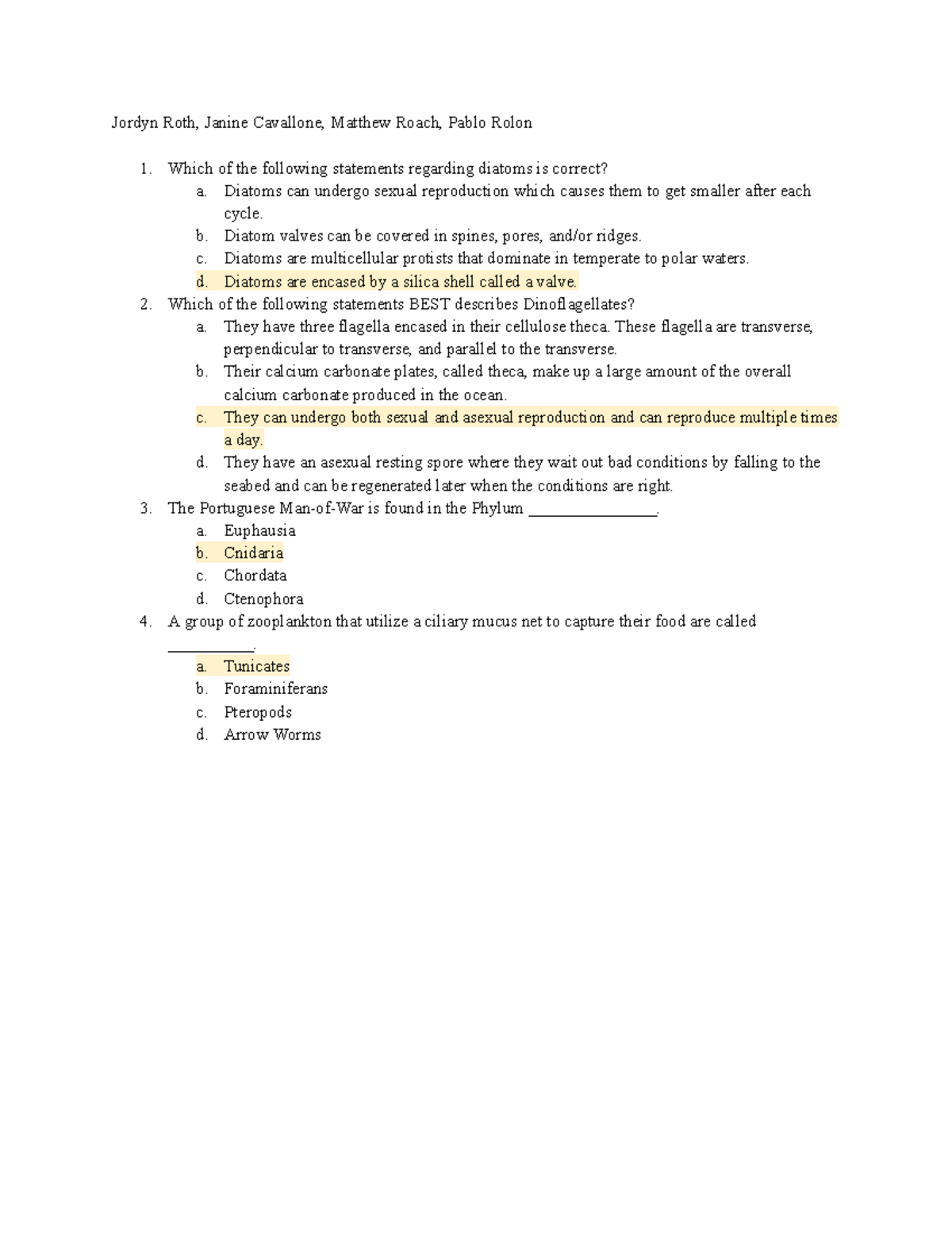 Copy of Assignment 7 - Quiz Revamp - Jordyn Roth, Janine Cavallone ...