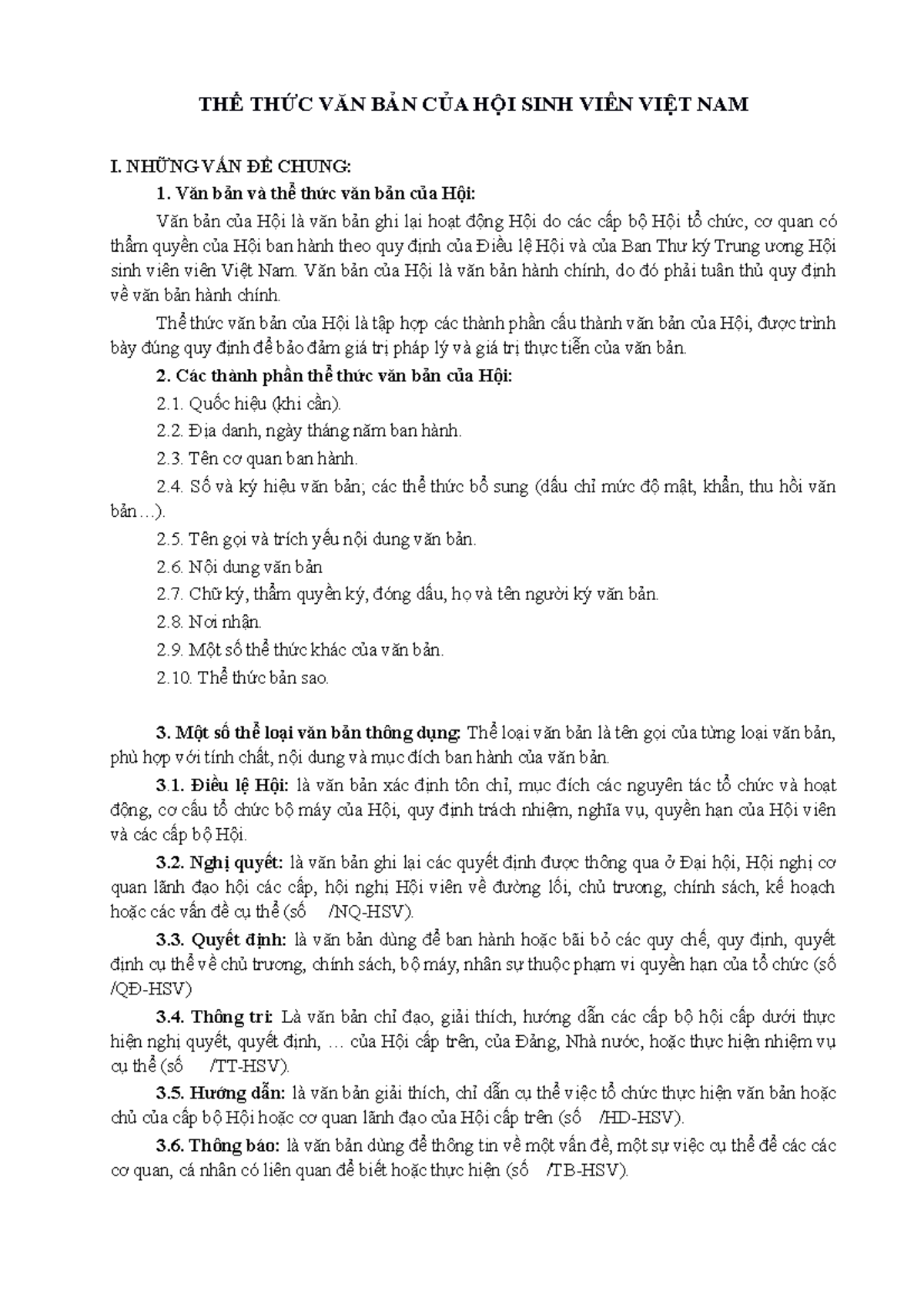 Bfd3e th thc vn bn ca hi sinh vin vit nam - THỂ THỨC VĂN BẢN CỦA HỘI ...