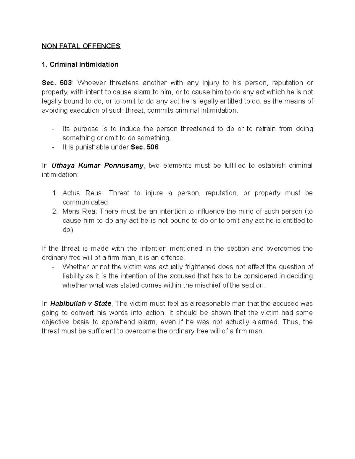 LAW555 NON FATAL OFFENCES, CRIMINAL MISAPPROPRIATION, STOLEN PROPERTY ...