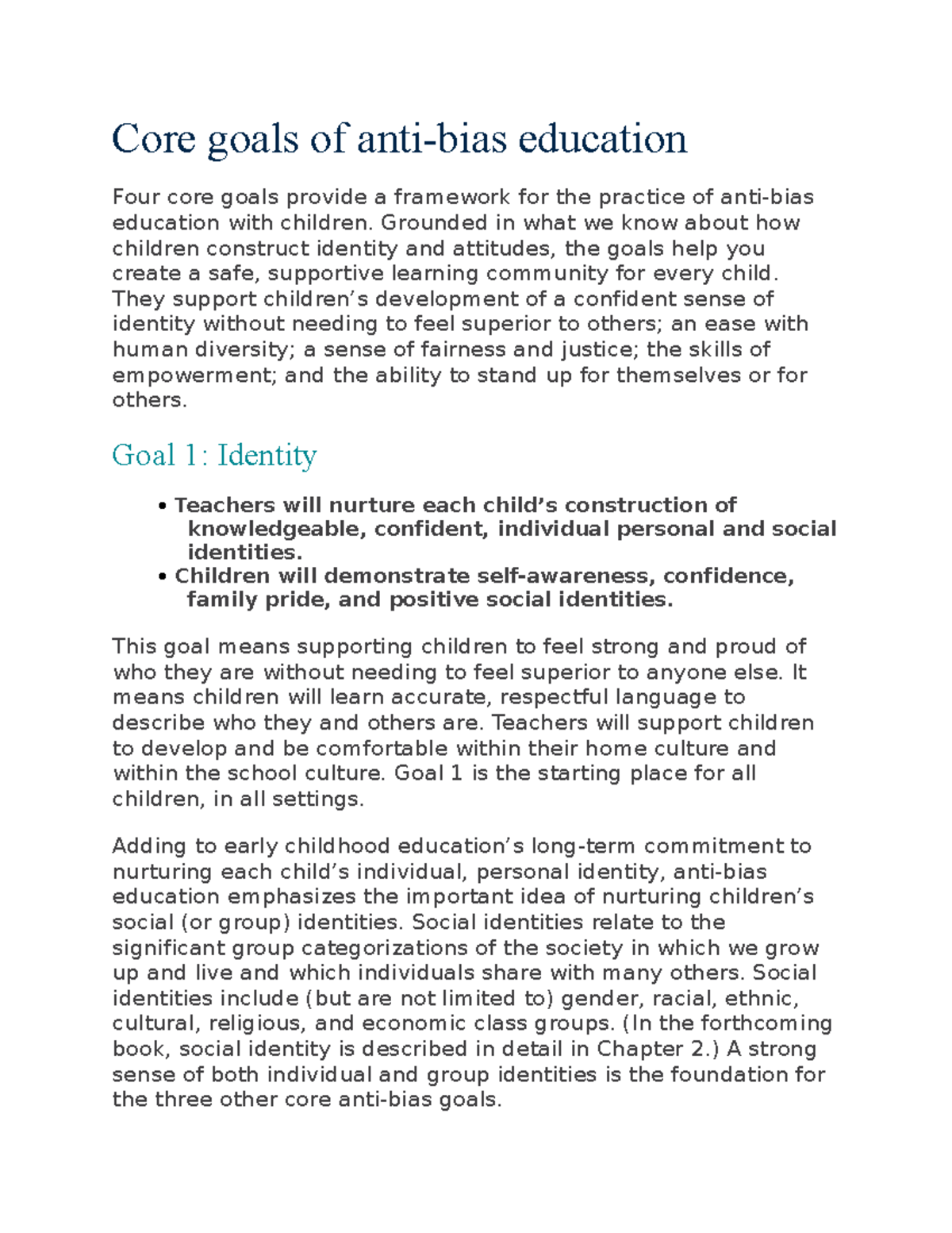 Goal 1Identity - Module Overview and Definitions. - Core goals of anti ...