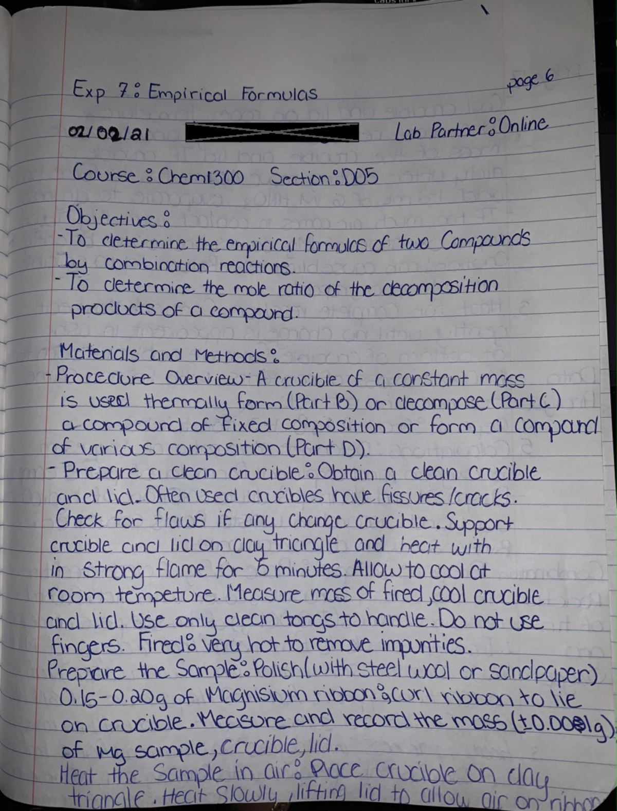 Exp 7 lab notebook - CHEM 1300 - Studocu