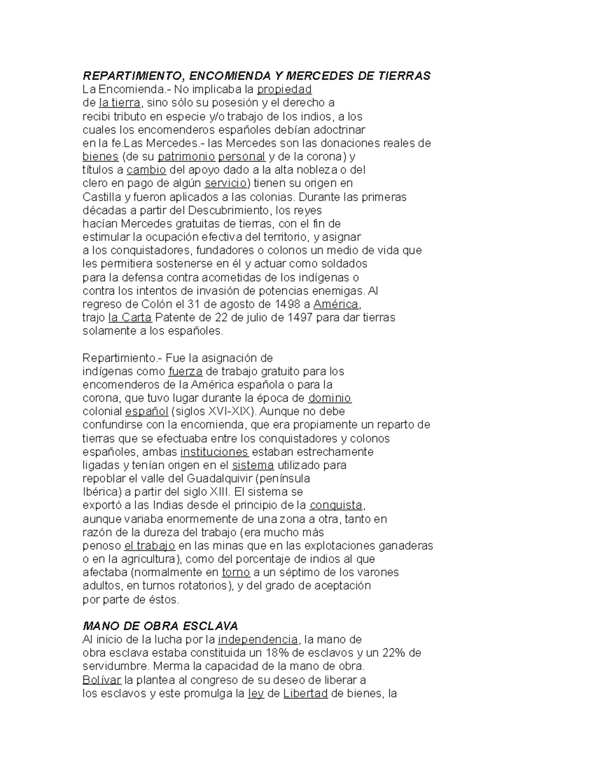 Repartimiento - nada - REPARTIMIENTO, ENCOMIENDA Y MERCEDES DE TIERRAS ...
