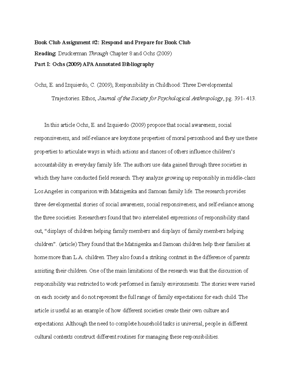 Book Club Assignment 2 - - Studocu