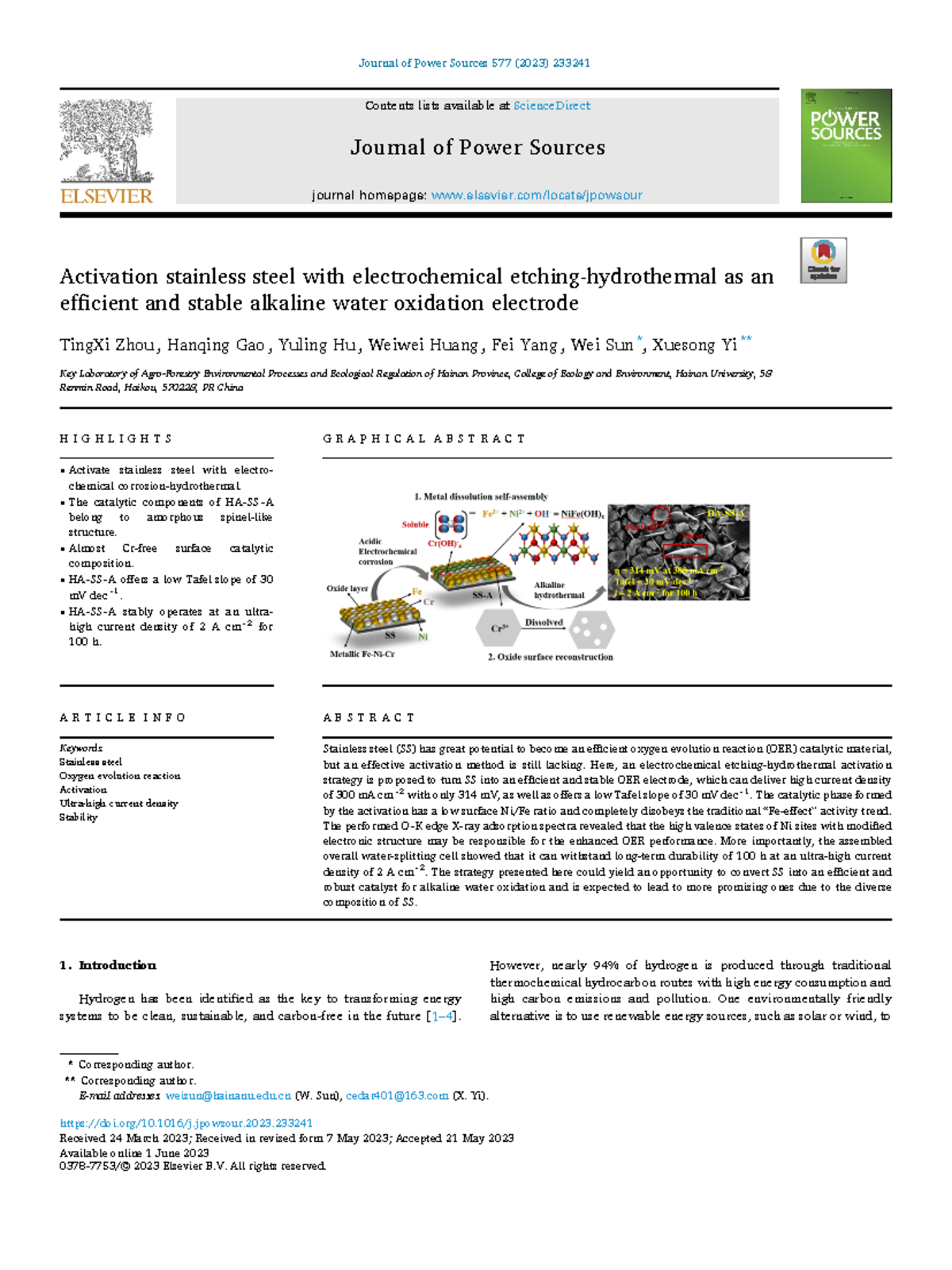 24 - nice - Journal of Power Sources 577 (2023) 233241 Available online ...