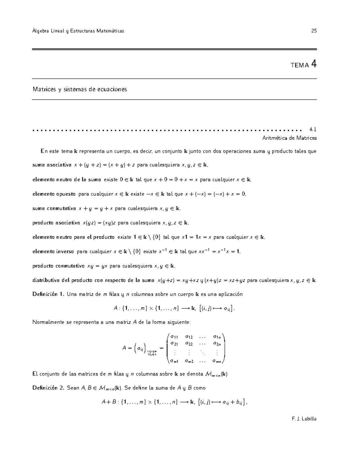 Tema4 - Apuntes 4 - ´ Algebra Lineal y Estructuras Matem´ aticas 25 ...
