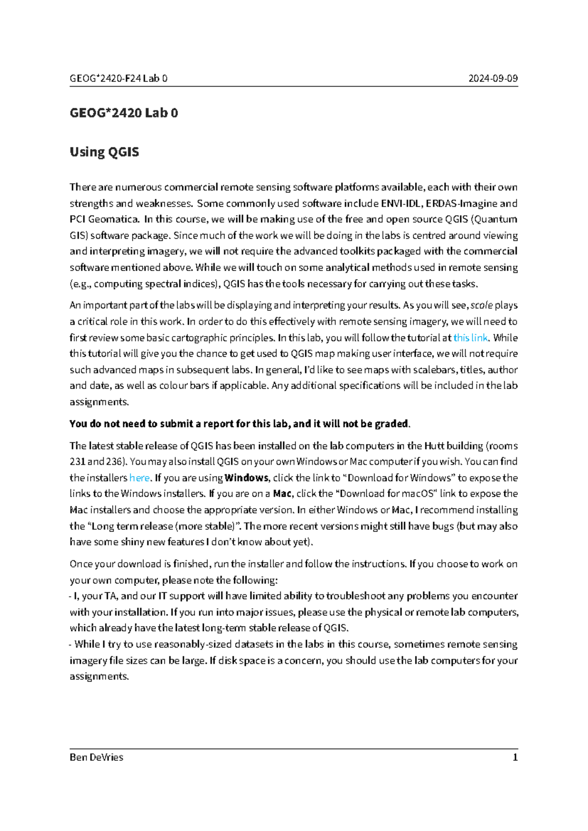 GEOG2420-F24 Lab0 - lab - GEOG*2420-F24 Lab 0 2024-09- GEOG*2420 Lab 0 ...