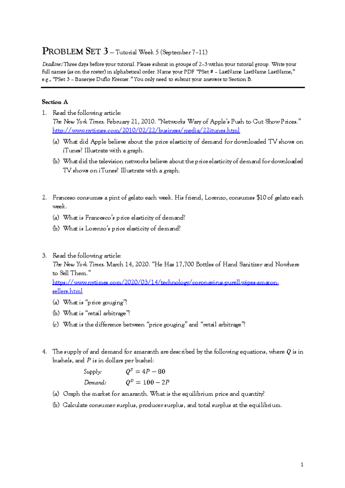 Problem Set 3 - PROBLEM SET 3 — Tutorial Week 5 (September 7–11 ...