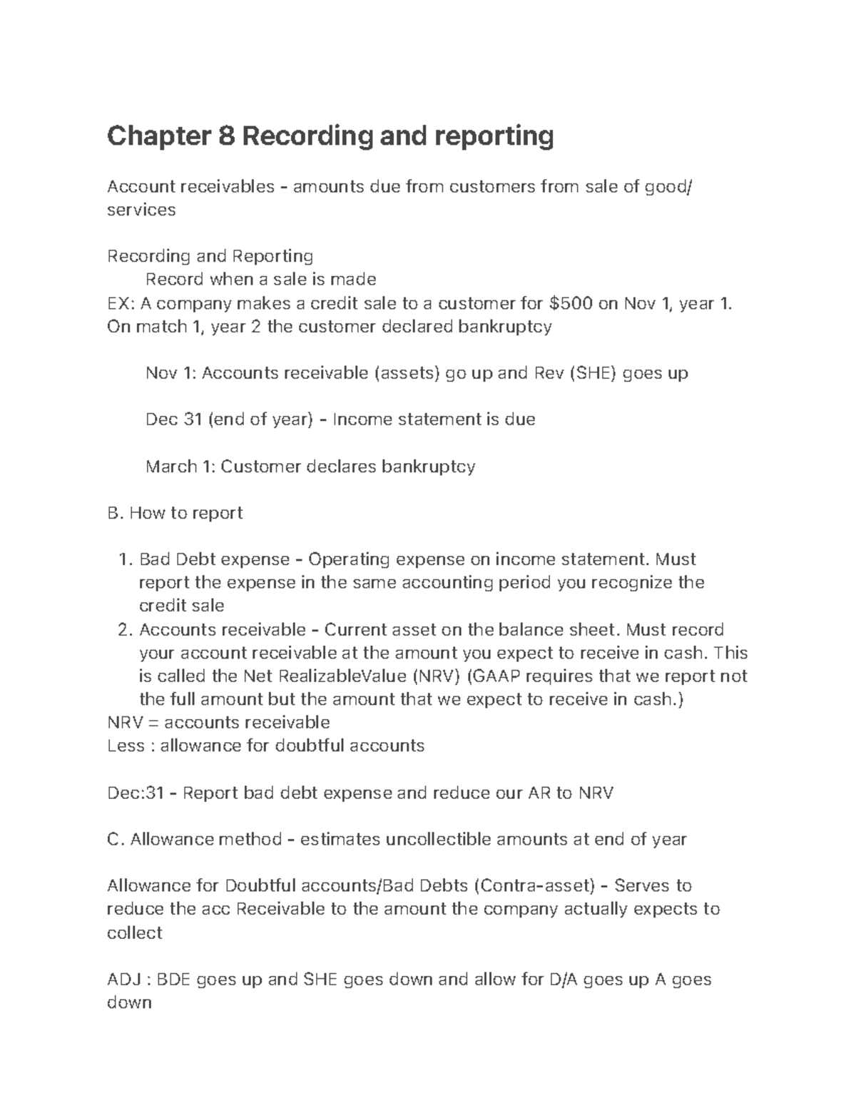 Chapter 8 Recording and reporting - 1. 2. Chapter 8 Recording and ...