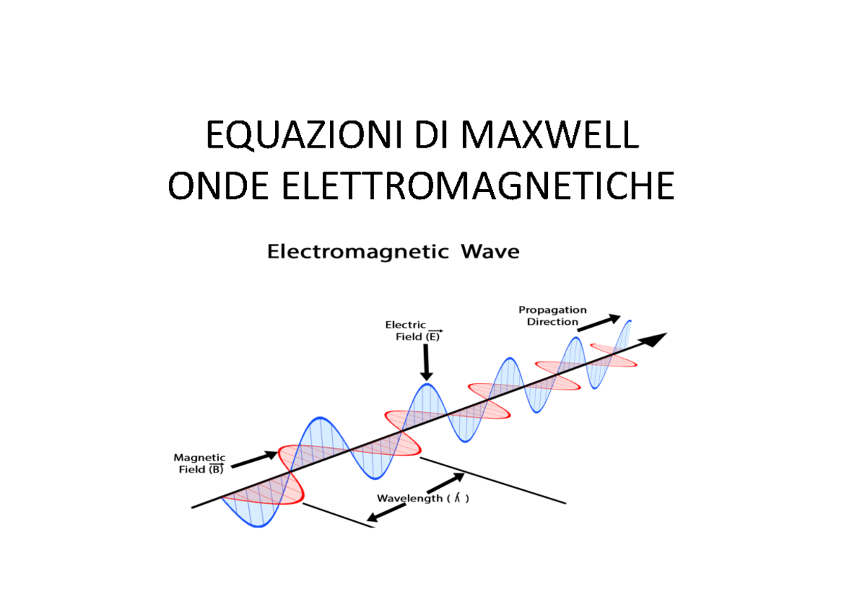 Maxwell-onde e.m. - 1 lezione - EQUAZIONI DI MAXWELL ONDE ELETTROMAGNETICHE Faraday aveva ...