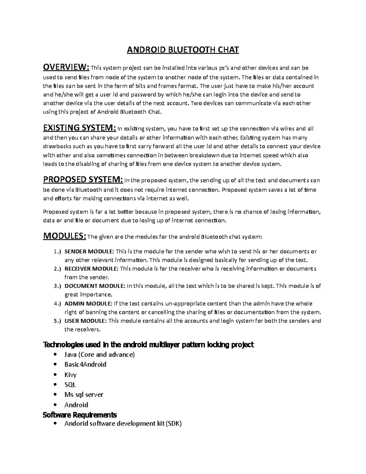 Bluetooth Chat Android Project - ANDROID BLUETOOTH CHAT OVERVIEW: This ...