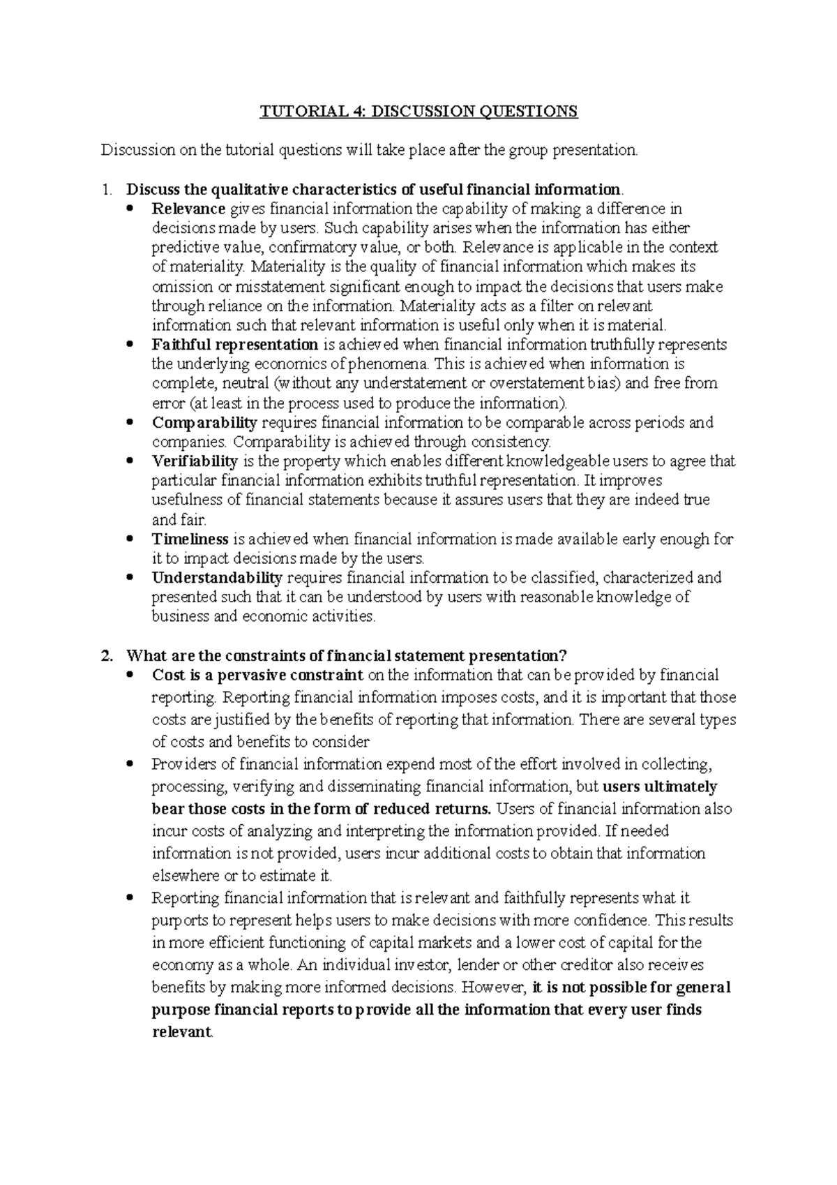 Tutorial 4 for securities investment and portfolio management ...