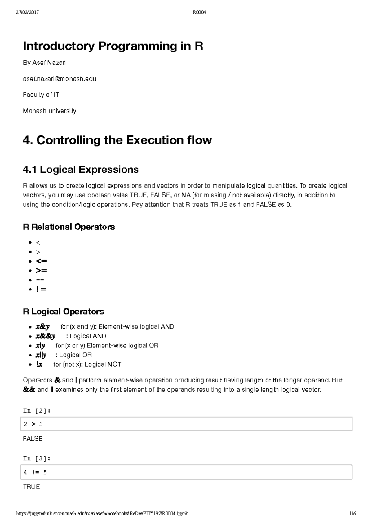 R0004 - Flow Control - Introductory Programming in R By Asef Nazari ...