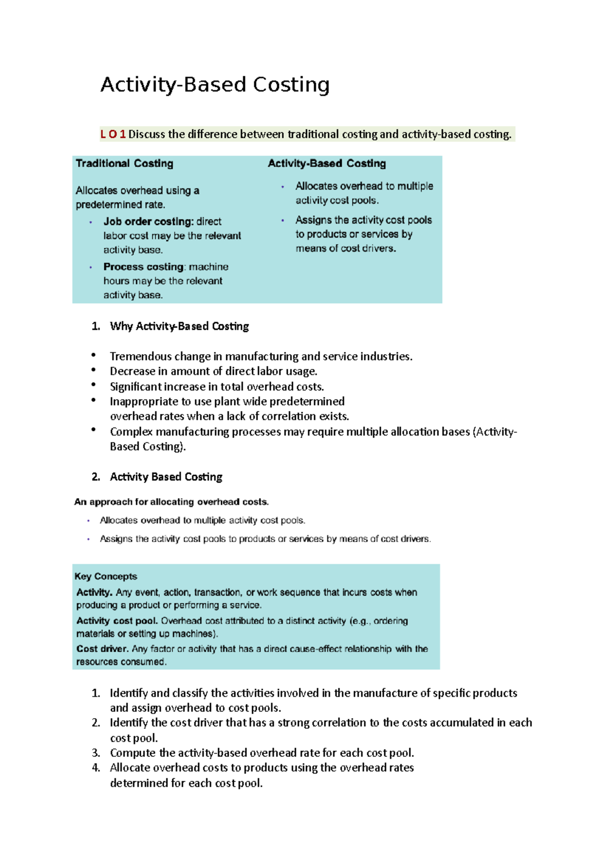 Activity-Based Costing - Why Activity-Based Costing Tremendous change ...