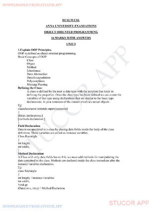 QP-OOPS-CS3391 - QUESTION PAPER - Reg. No. : B.E./B. DEGREE ...