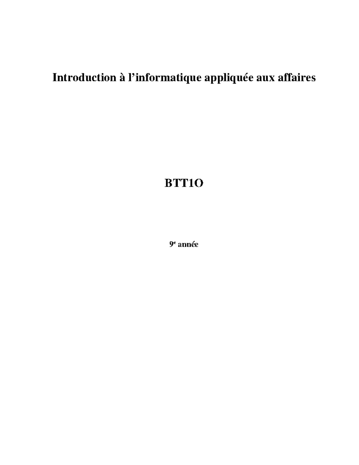 Cours Informatique appliquée - Introduction à l’informatique appliquée ...