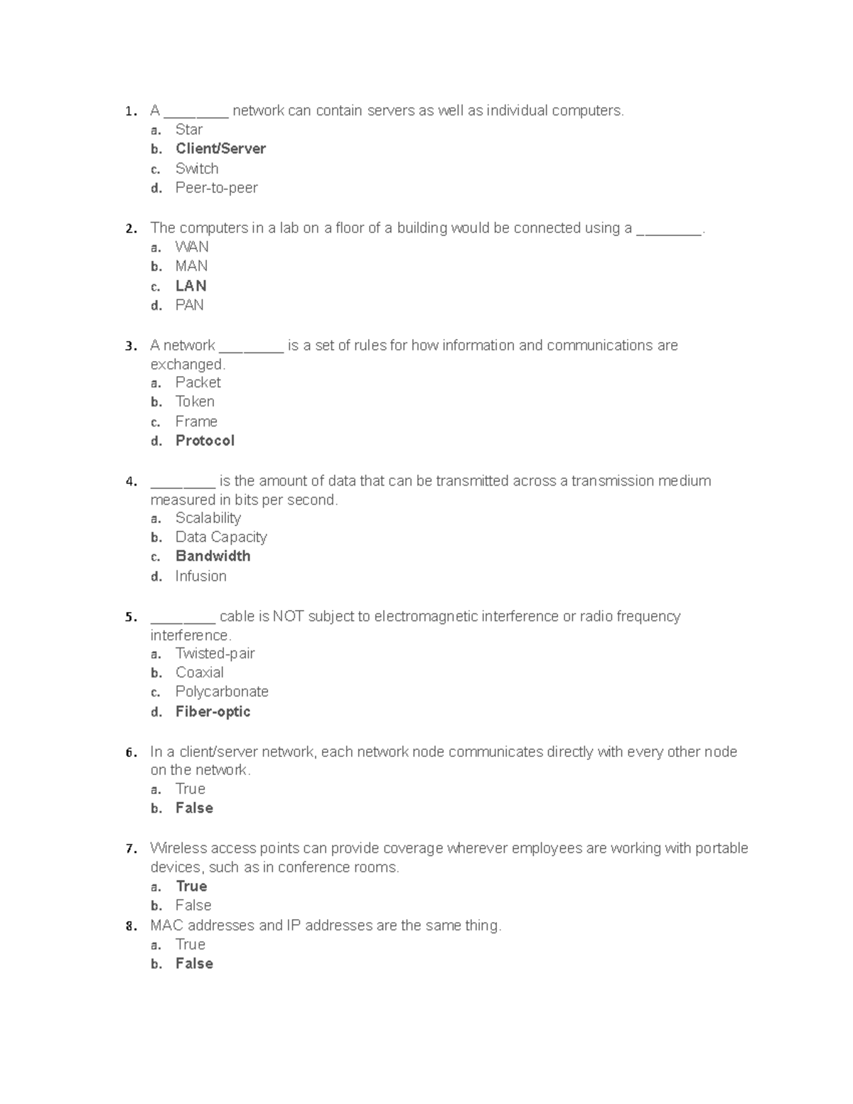 Quiz 4 Part 1 - It's a quiz on networking and security - A ...