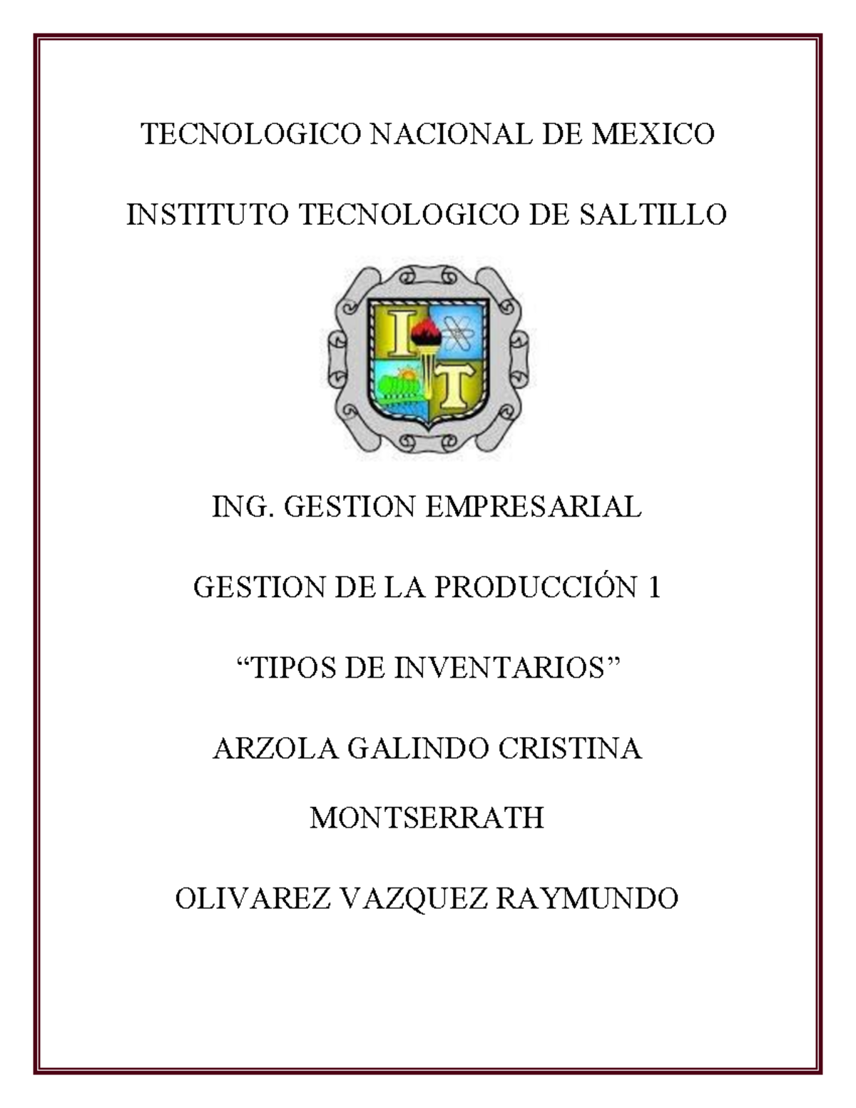 Tecnologico Nacional DE Mexico - TECNOLOGICO NACIONAL DE MEXICO ...
